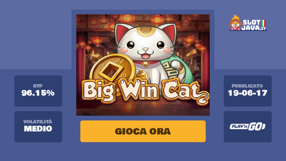 Big Win Cat Slot Machine Online – Gioca Gratis