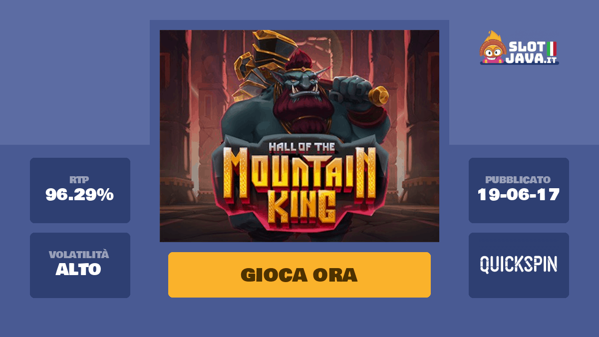Hall of the Mountain King Slot Machine Online – Gioca Gratis
