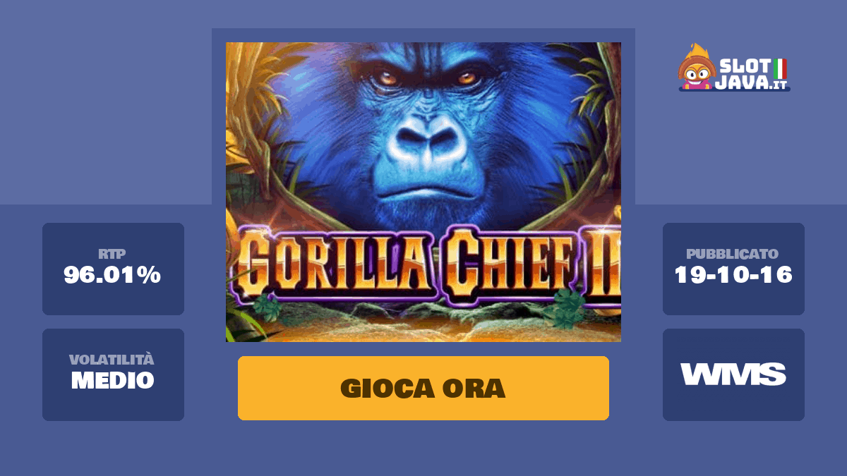 Gorilla Chief 2 Slot Machine Online - Gioca Gratis