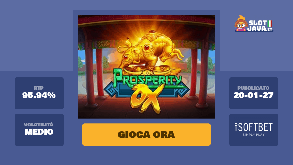 Prosperity Ox Slot Machine Online - Gioca Gratis