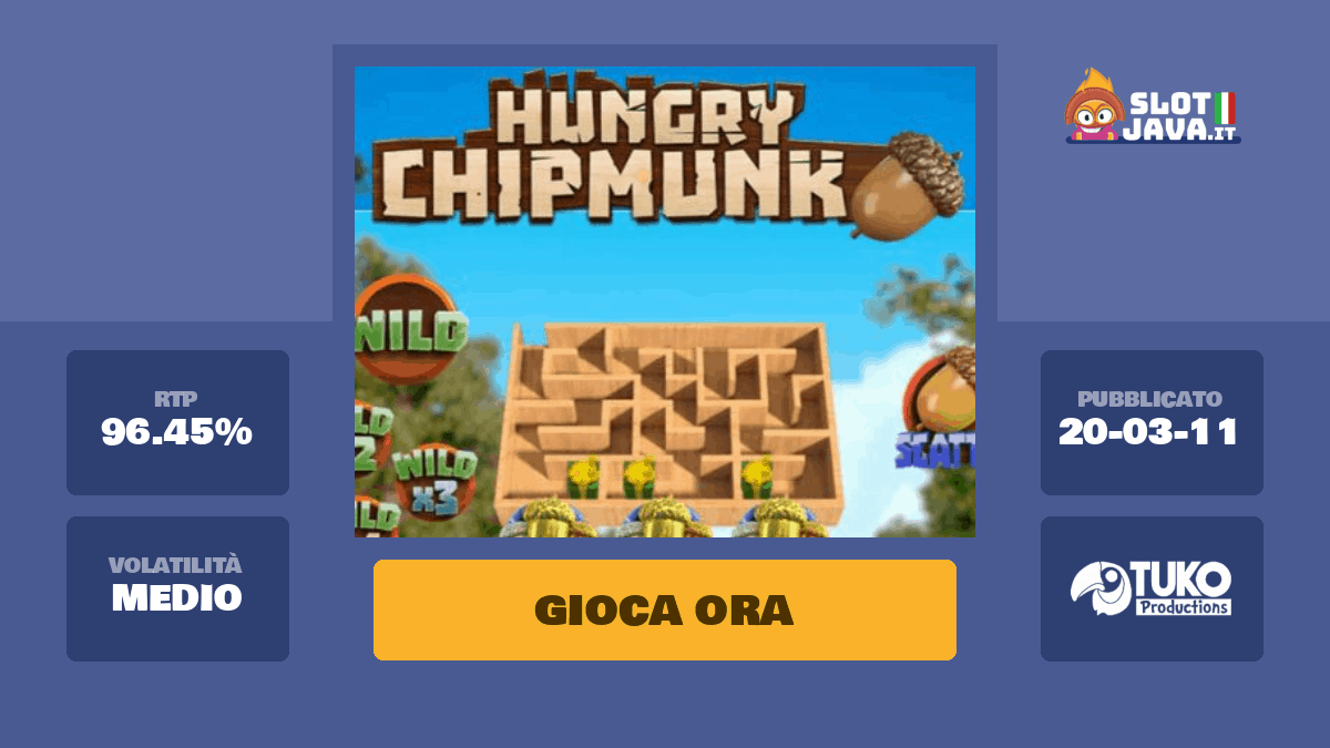Hungry Chipmunk Slot Machine Online – Gioca Gratis