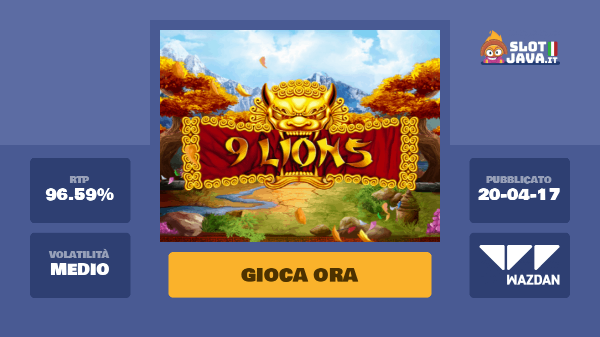 9 Lions Slot Machine Online – Gioca Gratis