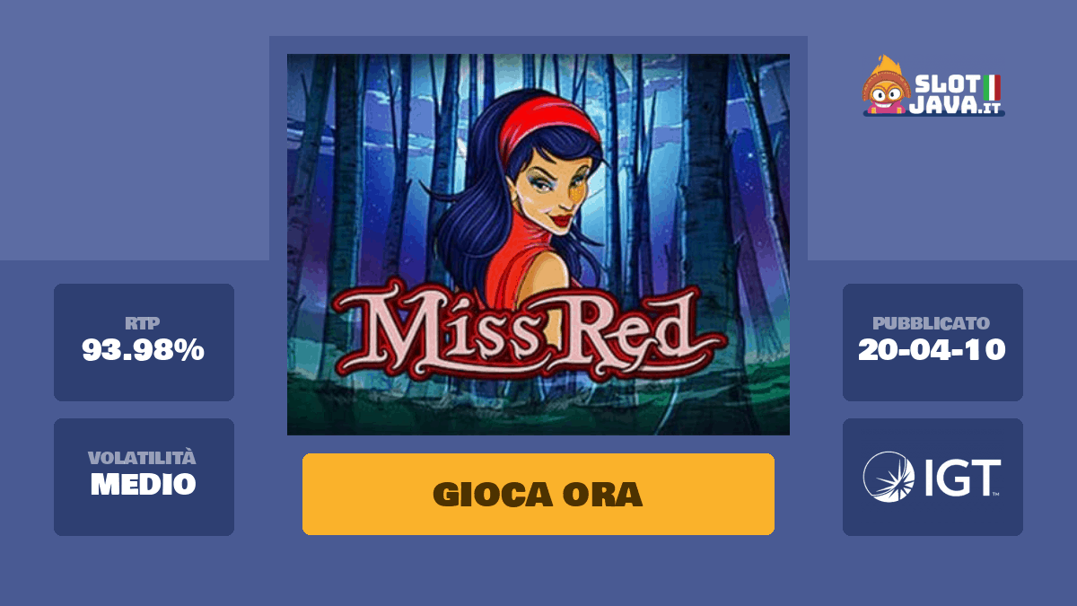 Miss Red Slot Machine Online – Gioca Gratis