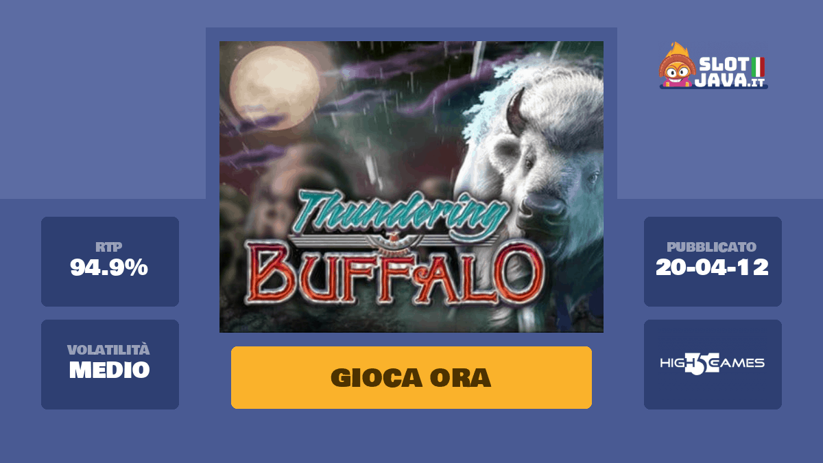Thundering Buffalo Slot Machine Online – Gioca Gratis