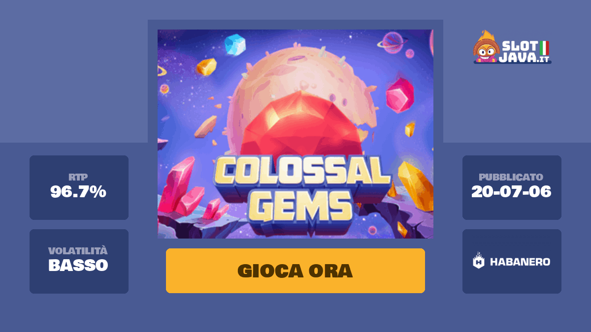 Colossal Gems Slot Machine Online – Gioca Gratis