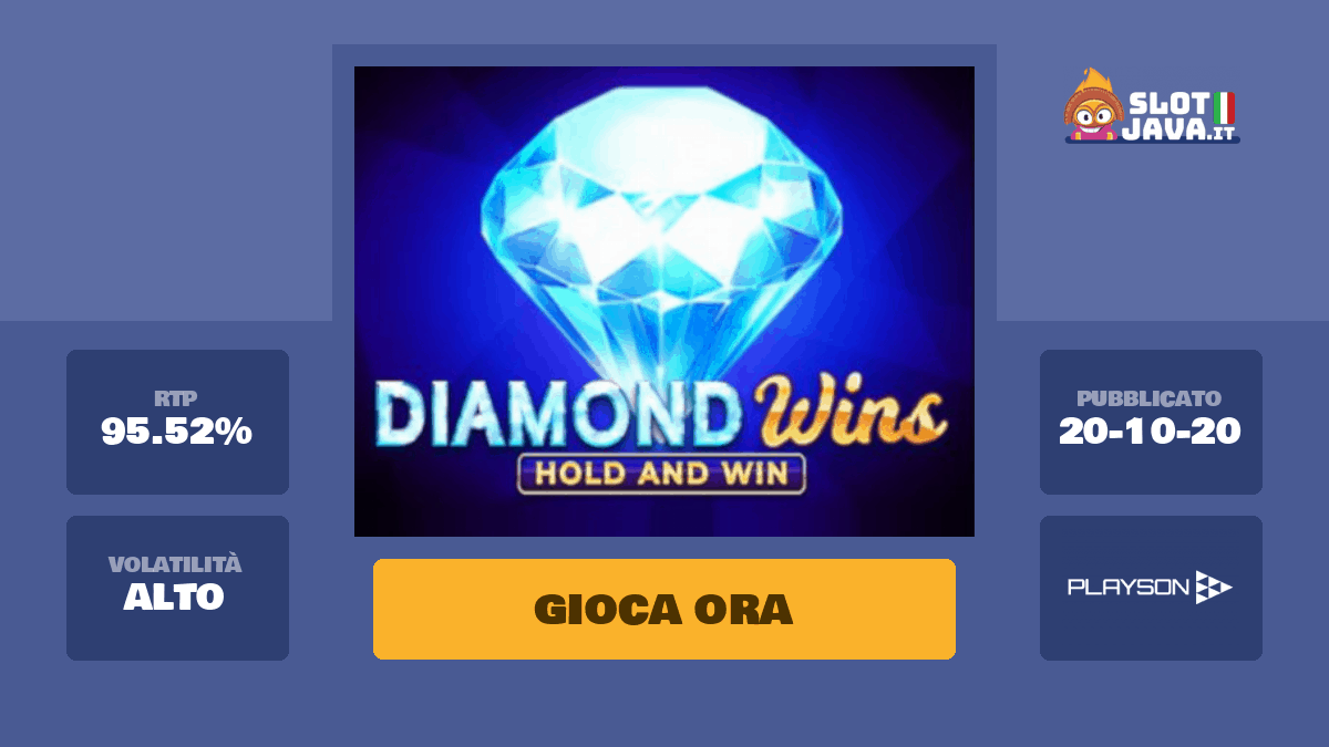 Diamond Wins: Hold and Win Slot Machine Online – Gioca Gratis