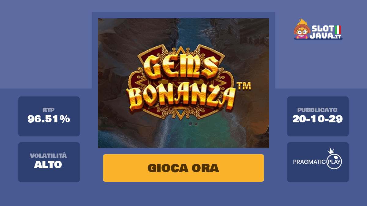 Gems Bonanza Slot Machine Online – Gioca Gratis