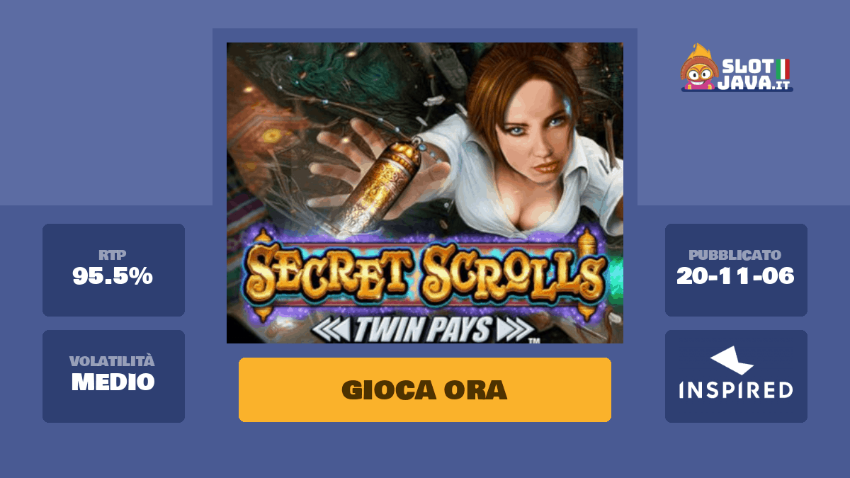 Secret Scrolls Slot Machine Online – Gioca Gratis