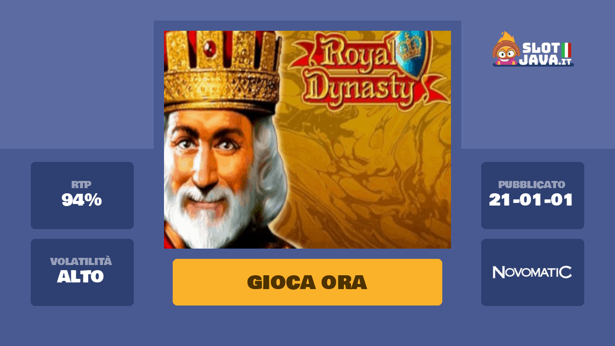 Royal Dynasty Slot Machine Online – Gioca Gratis