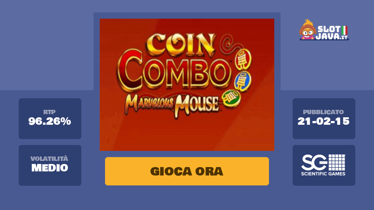 Coin Combo Marvelous Mouse Slot Machine Online – Gioca Gratis