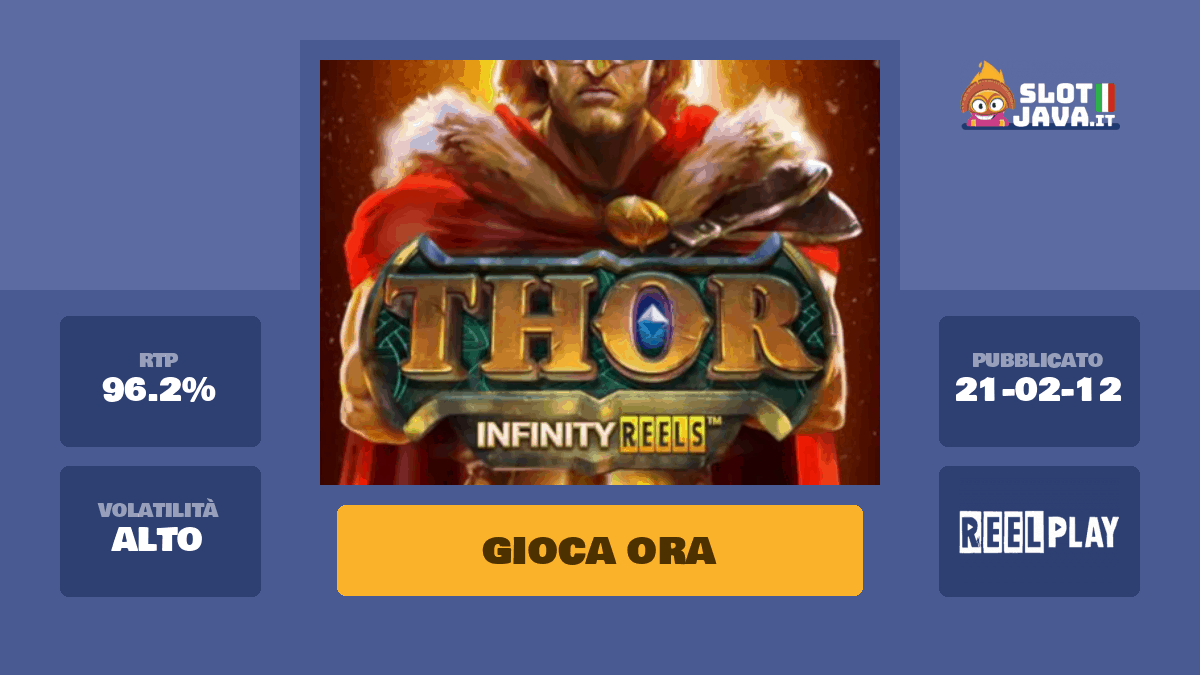 Thor Infinity Reels Slot Machine Online – Gioca Gratis