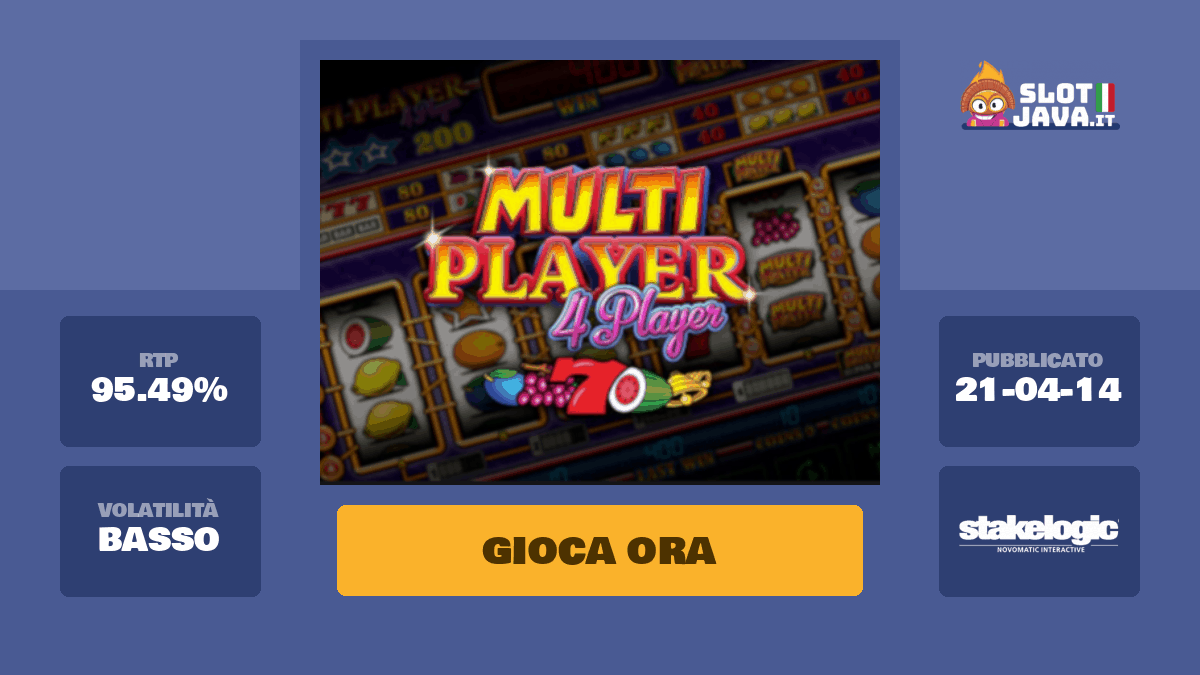 Multiplayer 4 Player Slot Machine Online – Gioca Gratis