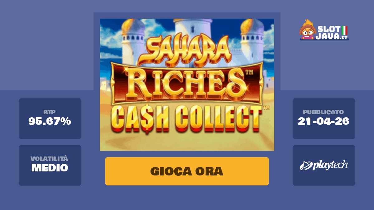 Sahara Riches Cash Collect Slot Machine Online – Gioca Gratis