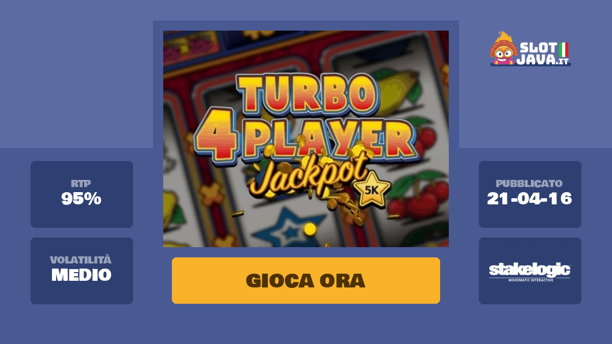 Turbo 4 Player Slot Machine Online – Gioca Gratis