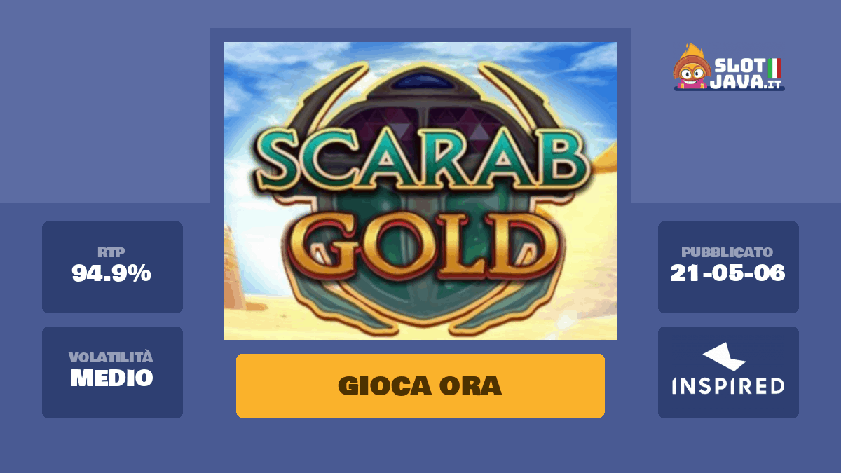 Scarab Gold Slot Machine Online – Gioca Gratis