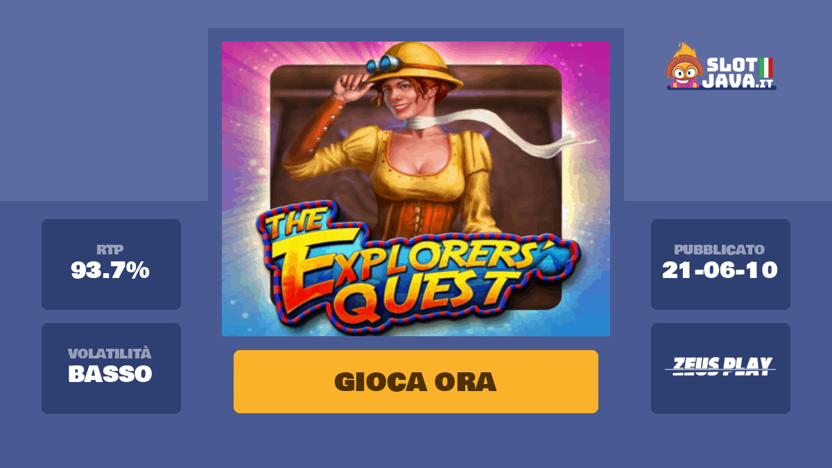 The Explorer's Quest Slot Machine Online – Gioca Gratis