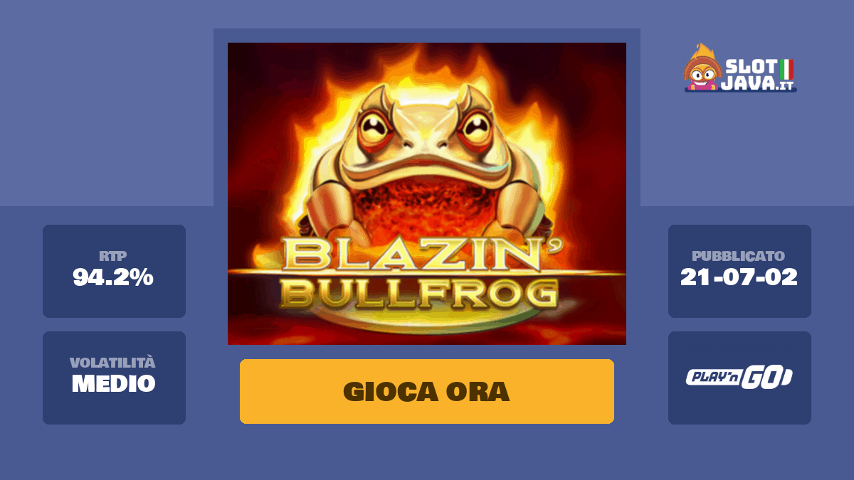Blazin Bullfrog Slot Machine Online – Gioca Gratis