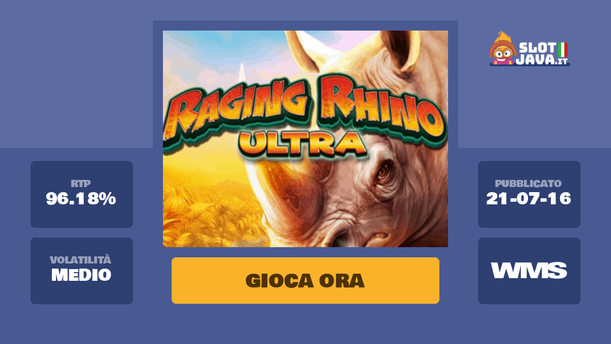 Raging Rhino Ultra Slot Machine Online – Gioca Gratis