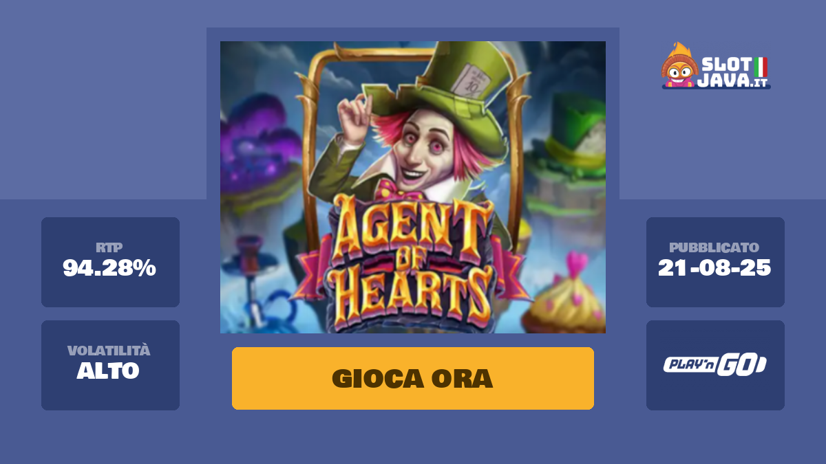 Agent of Hearts Slot Machine Online – Gioca Gratis