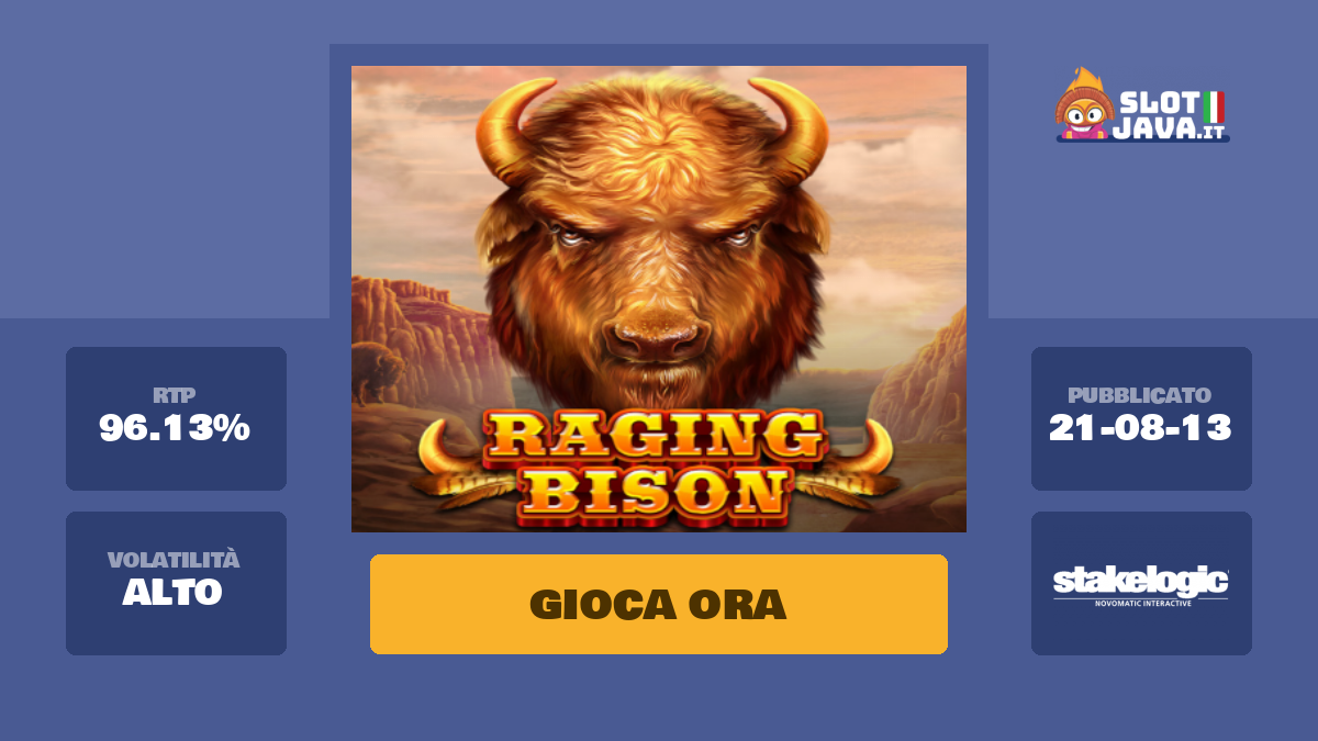 Raging Bison Slot Machine Online – Gioca Gratis