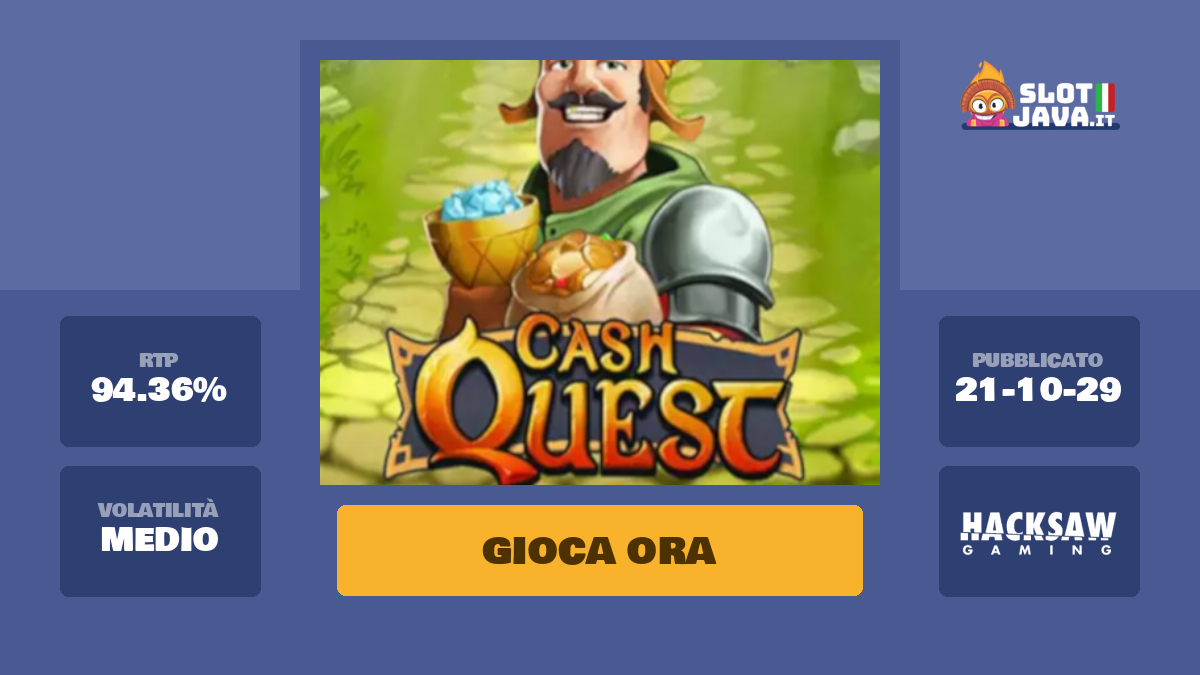 Cash Quest Slot Machine Online – Gioca Gratis