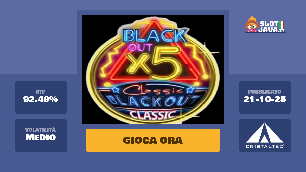 Classic Blackout Slot Machine Online – Gioca Gratis