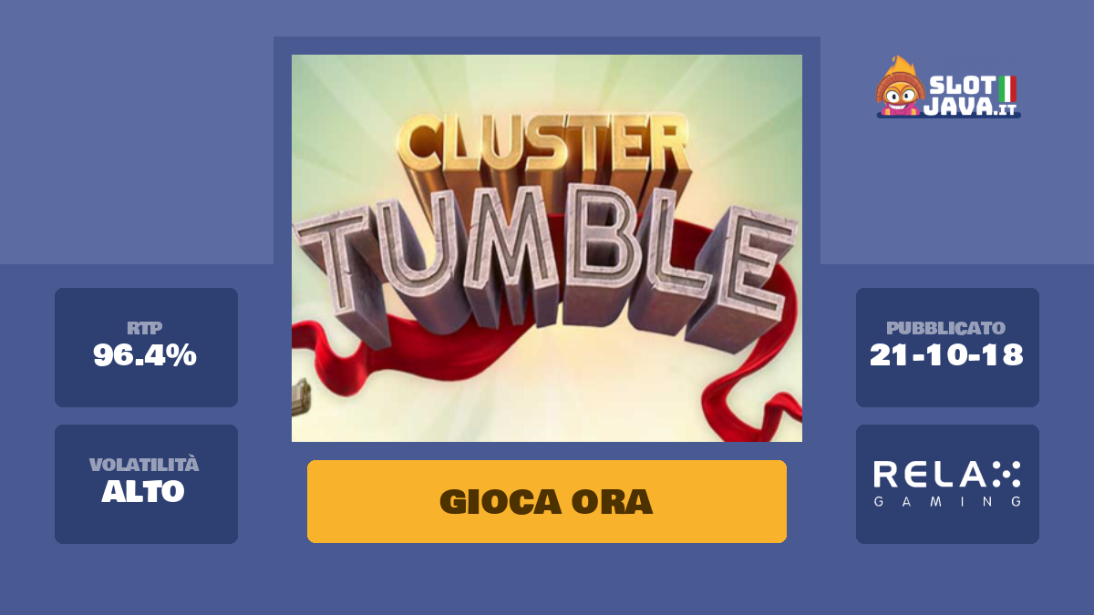 Cluster Tumble Slot Machine Online – Gioca Gratis