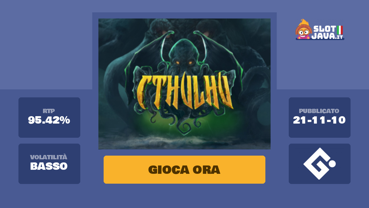 Cthulhu Slot Machine Online – Gioca Gratis