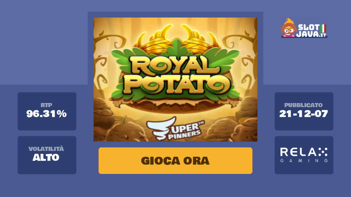 Royal Potato Slot Machine Online – Gioca Gratis