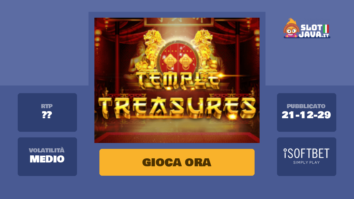 Temple Treasures Slot Machine Online – Gioca Gratis