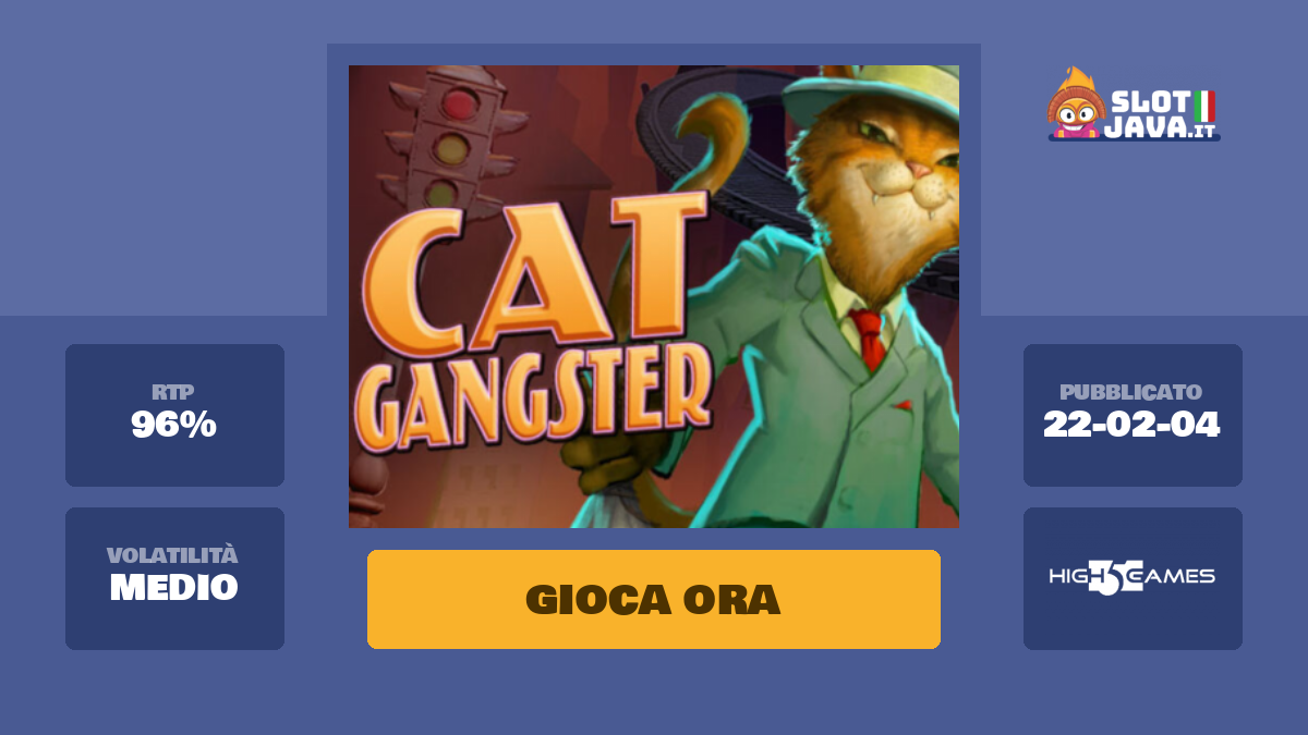 Cat Gangster Slot Machine Online – Gioca Gratis