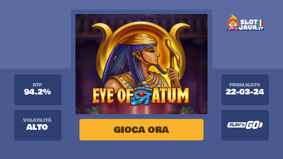 Eye of Atum Slot Machine Online – Gioca Gratis