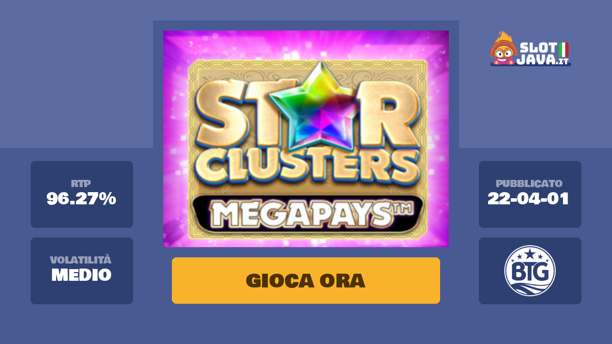 Star Clusters Megapays Slot Machine Online – Gioca Gratis