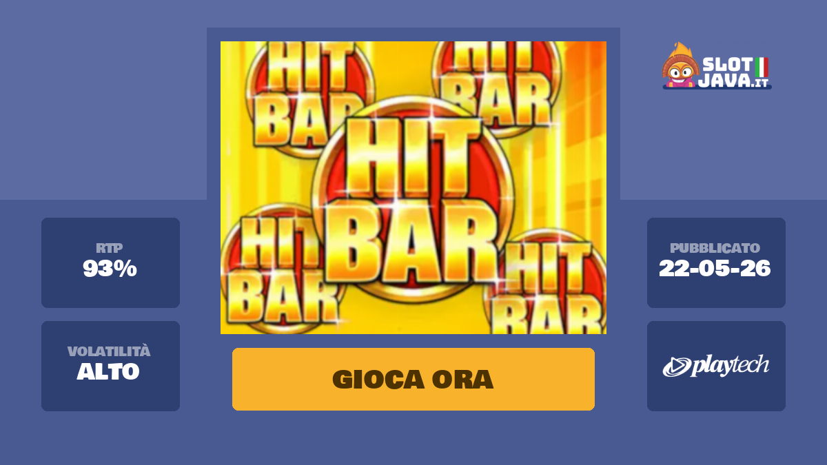 Hit Bar Slot Machine Online – Gioca Gratis