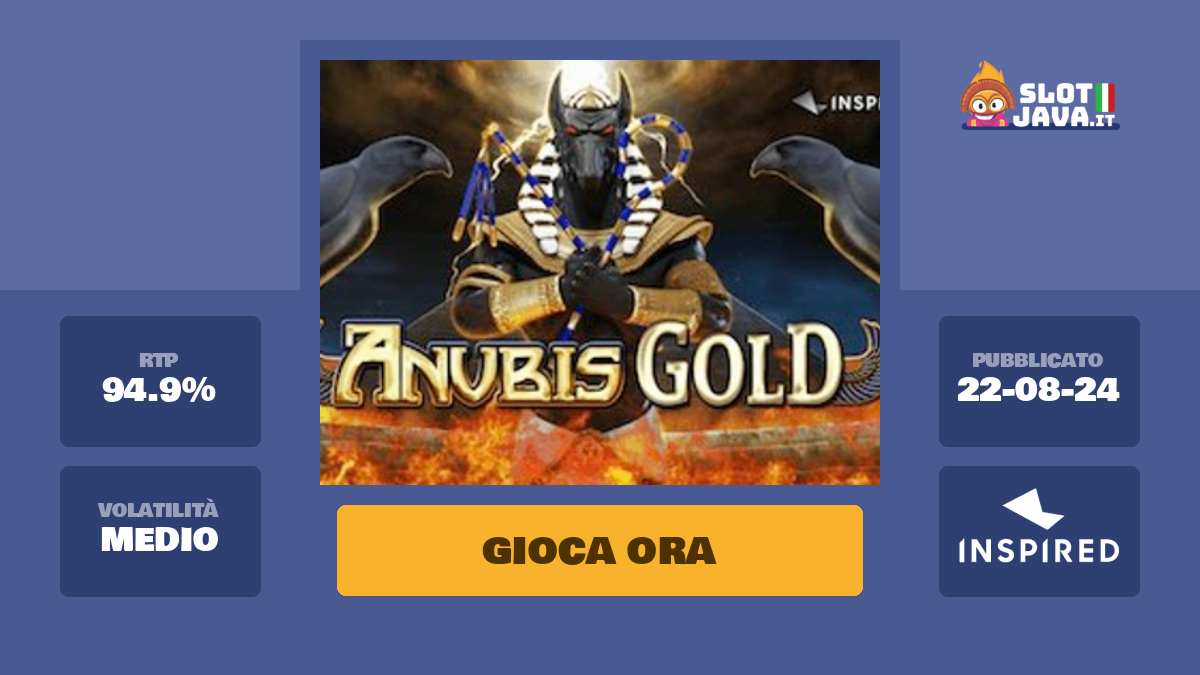 Anubis Gold Slot Machine Online – Gioca Gratis