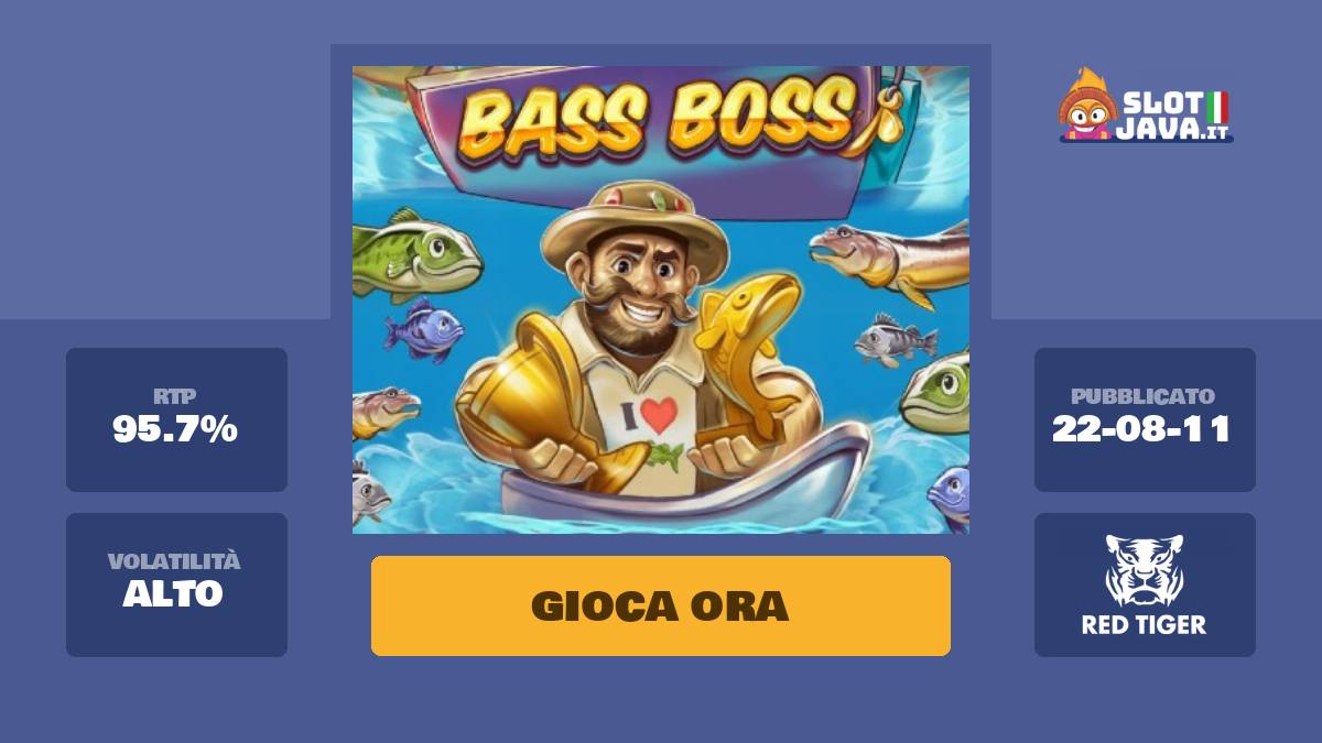 Bass Boss Slot Machine Online – Gioca Gratis