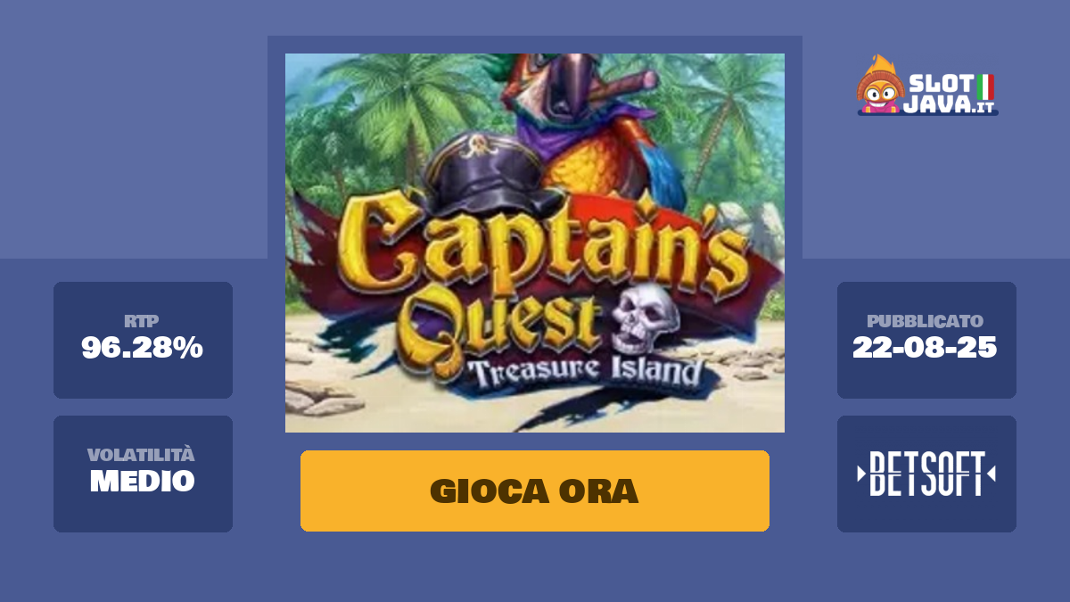 Captain's Quest Treasure Island Slot Machine Online.
