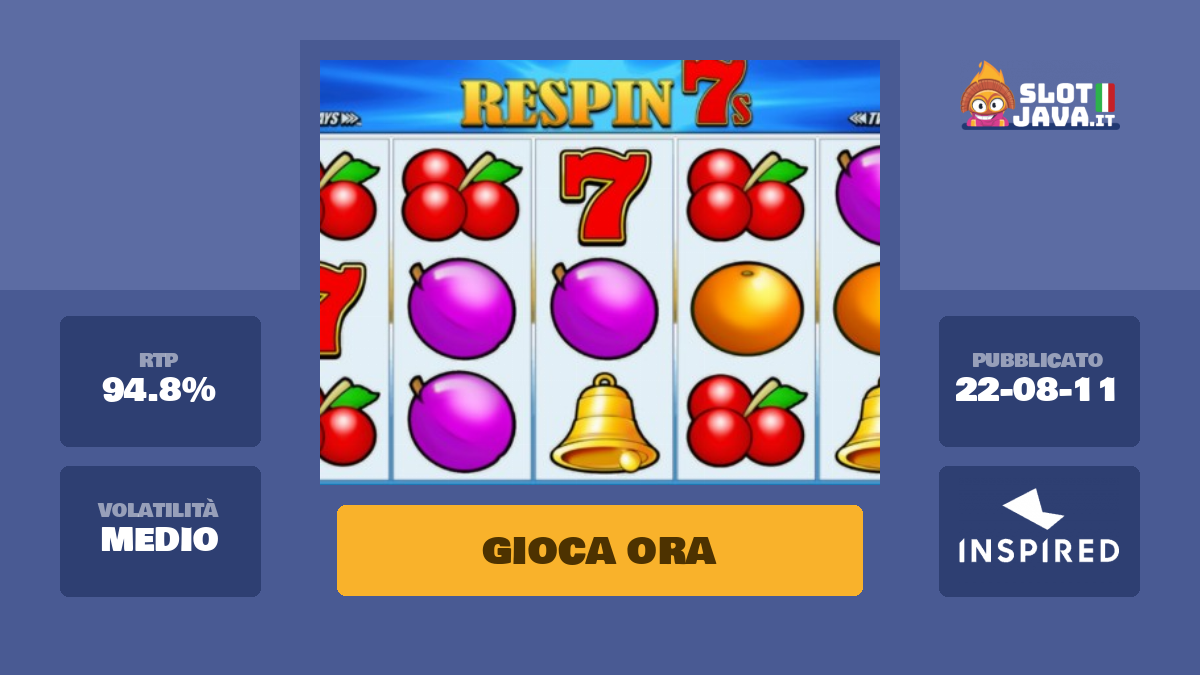 Respin 7s Slot Machine Online – Gioca Gratis