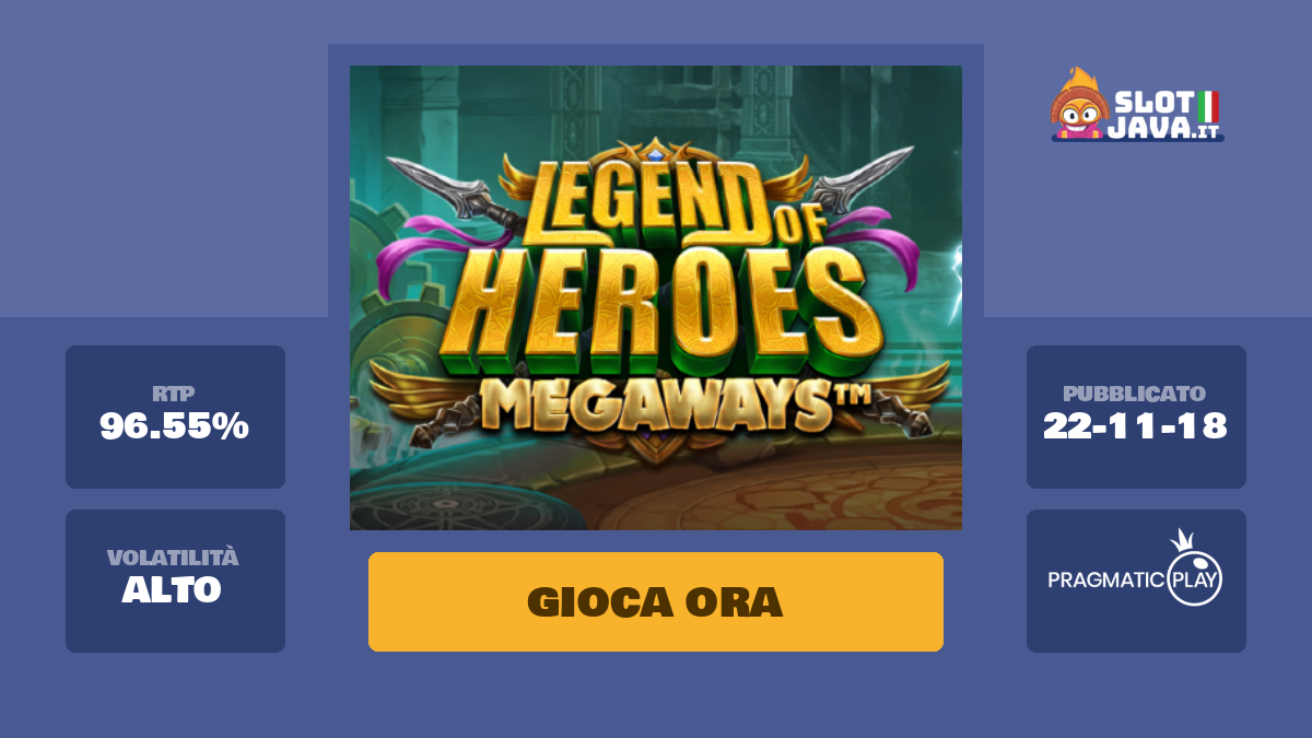 Legend of Heroes Megaways Slot Machine Online – Gioca Gratis