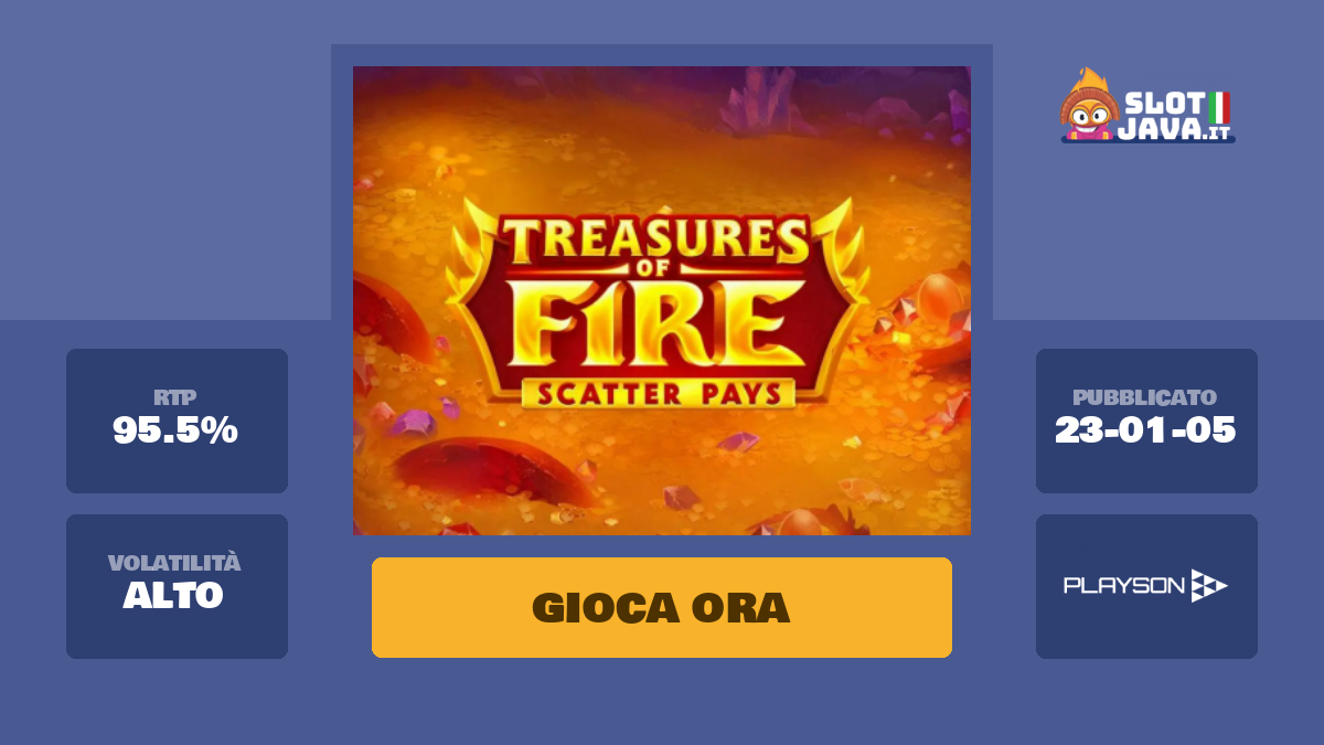 Treasures of Fire: Scatter Pays Slot Machine Online – Gioca Gratis