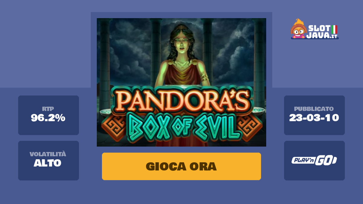 Pandora's Box of Evil Slot Machine Online – Gioca Gratis