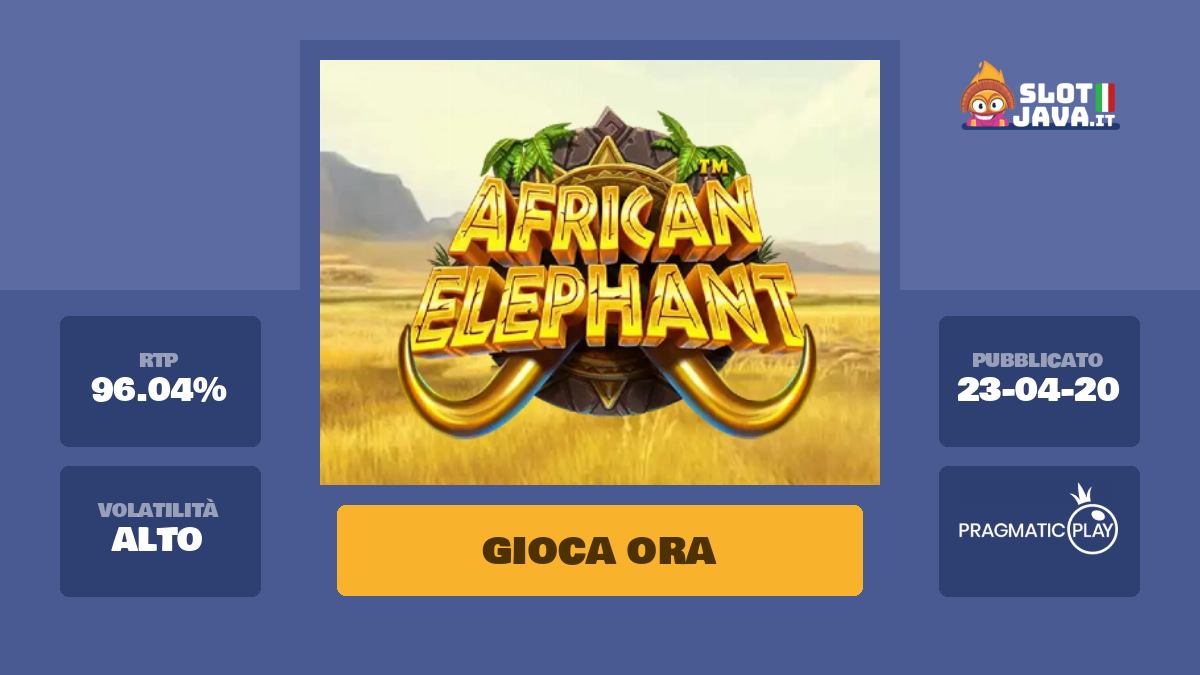 African Elephant Slot Machine Online – Gioca Gratis