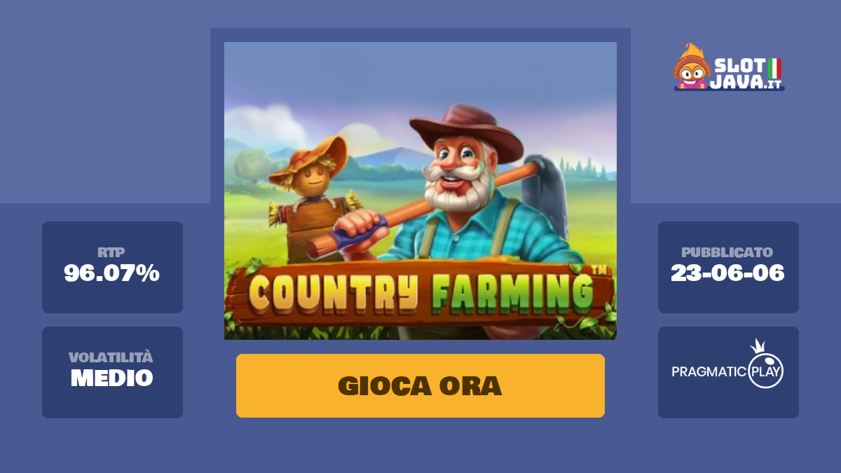 Country Farming Slot Machine Online – Gioca Gratis
