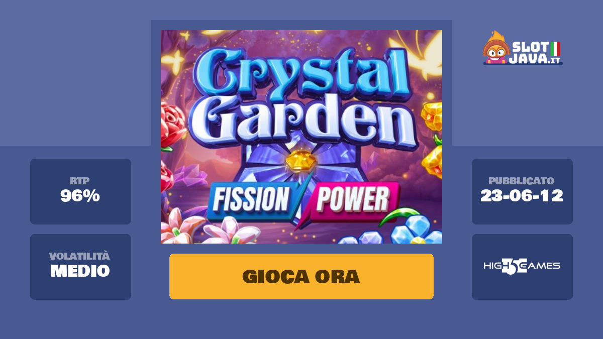 Crystal Garden Slot Machine Online – Gioca Gratis