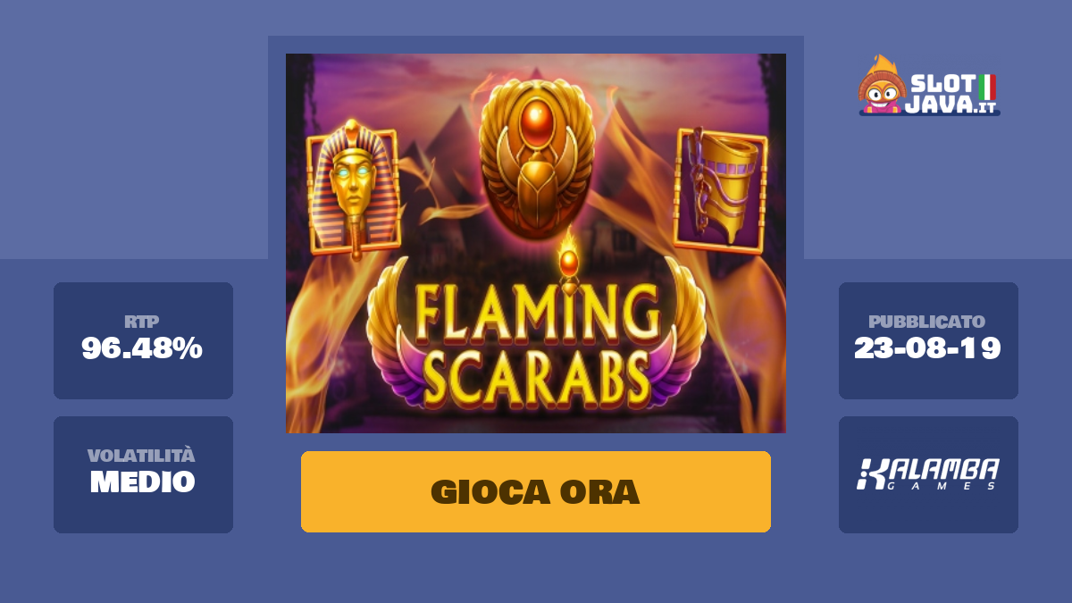 Flaming Scarabs Recensione | Prova Gratis | slotjava.it