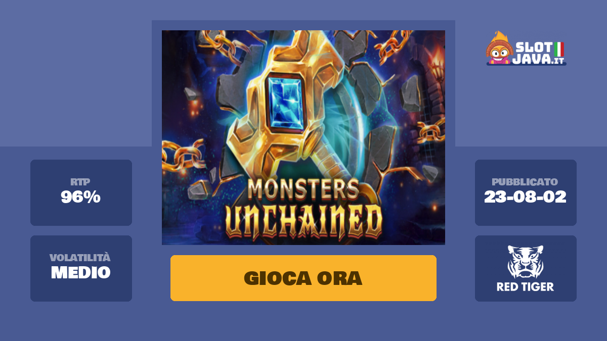 Monsters Unchained recensione | Prova gratis | slotjava.it