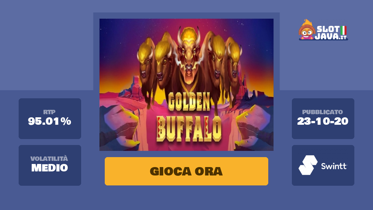Golden Buffalo: Recensione | Prova Gratis | slotjava.it