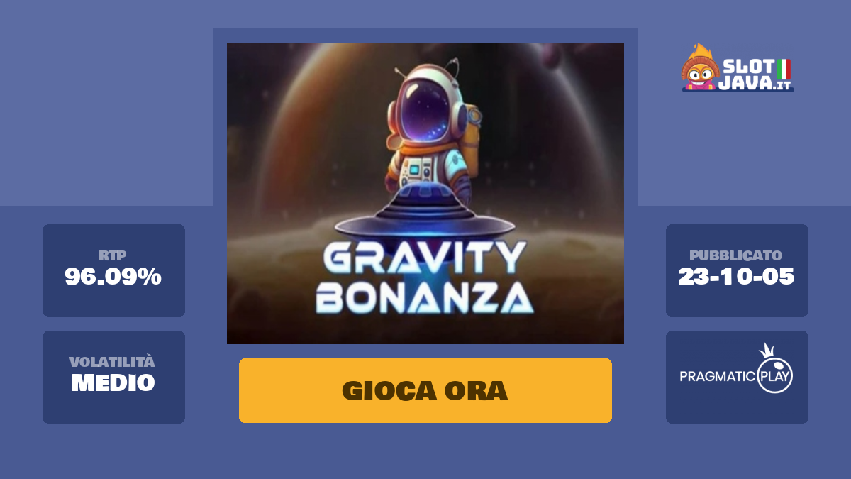 Gravity Bonanza Recensione | Prova Gratis | slotjava.it